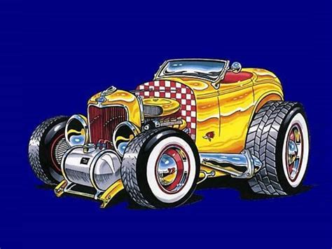 Hot Rod Art Cartoon Car Drawing Art Cars Car Cartoon