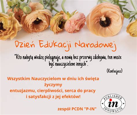Najlepsze Yczenia Z Okazji Dnia Edukacji Narodowej Powiatowe