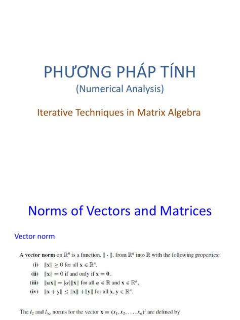 phương pháp tính numerical analysis pdf matrix mathematics eigenvalues and eigenvectors
