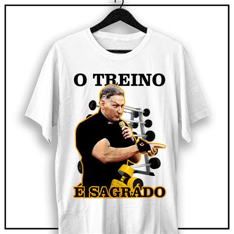 Camiseta Padre Marcelo Rossi Malhado Shape Treino Academia M Sculo