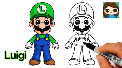 How To Draw Luigi From Super Mario Bros Really Easy Drawing Tutorial