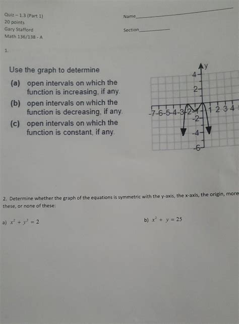 Solved Use The Graph To Determine A Open Intervals On Chegg