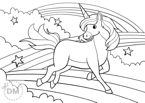 Unicorn Rainbow Coloring Pages At Getcoloringscom Free Cute Unicorn