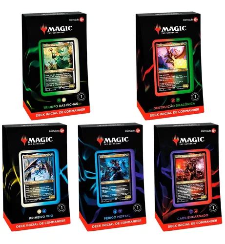 Kit 5 Deck Magic Inicial Commander Starter Cartas Português Frete grátis