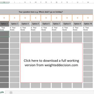 How To Use A Weighted Decision Matrix Instructions