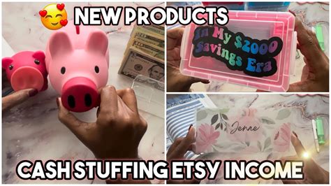 Etsy Large Cash Stuff Sept Week Budget Cash Stuffing Cash