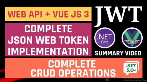 complete crud using asp core web api including jwt auth and vue js 3 summary video