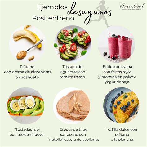 Ejemplos De Desayunos Post Entreno Mireia Oriol