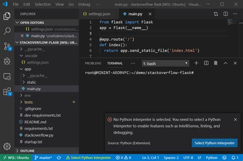 python vscode does not seem to accept interpreter from virtual environment stack overflow