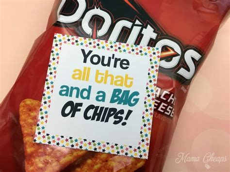 You Re All That And A BAG OF CHIPS Valentine Printable Tags Mama Cheaps