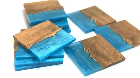 How To Make River Coasters With Epoxy Resin And Wood DIY YouTube