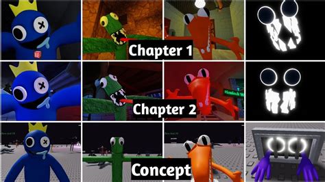 Rainbow Friends Vs Rainbow Friends 2 Vs Rainbow Friends Concept