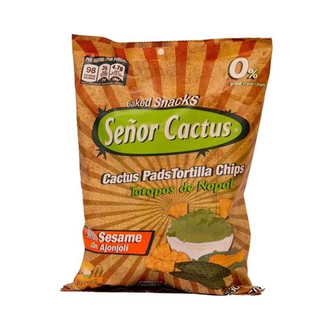 Totopos de nopal Señor Cactus con ajonjolí 300 g Walmart