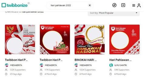 20 Link Twibbon Hari Pahlawan 2022 Berikut Cara Unggah Di Media Sosial