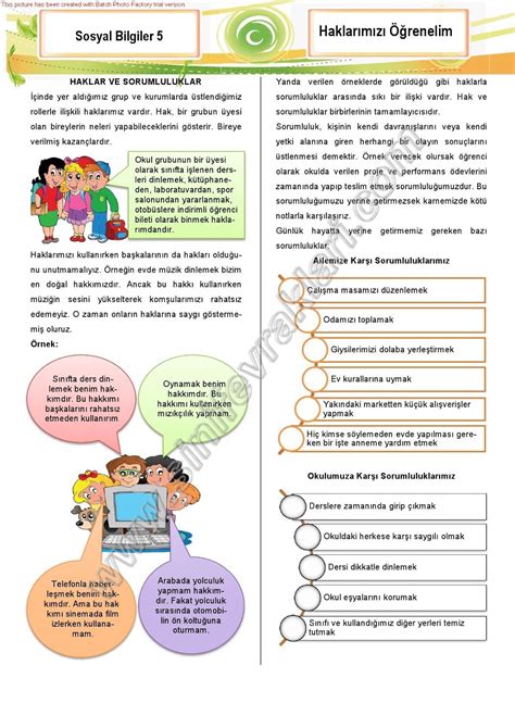 Okul Dersleri Üzerine Tüm Konular 5 Sınıf Sosyal Bilgiler 1 Ünite