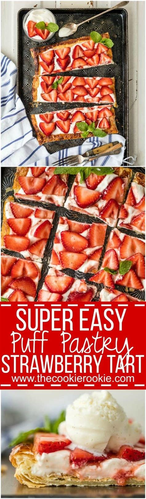 Strawberry Tart Recipe Puff Pastry Tart The Cookie Rookie