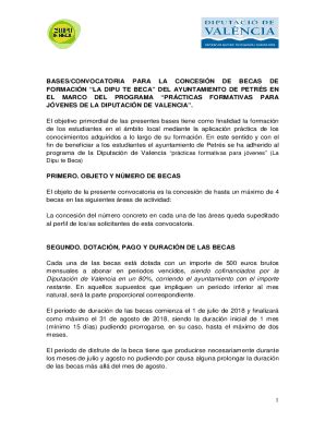 Completable En L Nea Bases Para La Concesin De Becas De Formacin Por El