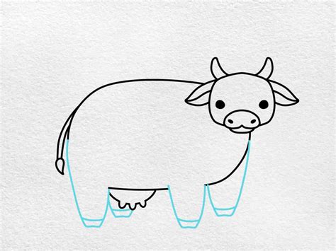 How To Draw A Cartoon Cow Helloartsy