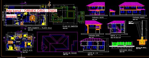 Proje Sitesi Aile Konut Autocad Projesi