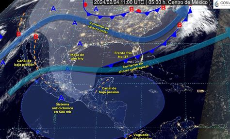 Frente frió 37 se desplaza sobre Quintana Roo Quadratin Quintana Roo