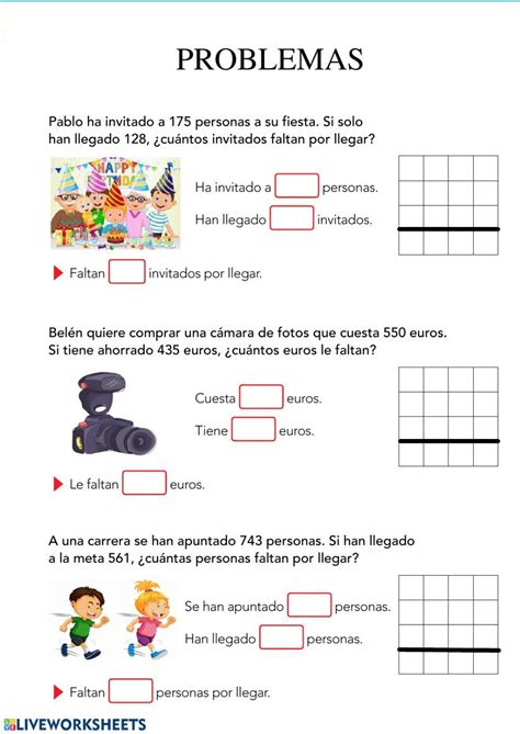 Ejercicio online de Resolución de problemas para 2ºP Puedes hacer los