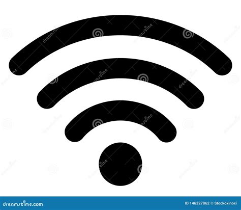 Wifi Icon Wireless Internet Network Connection Signal Stock Vector
