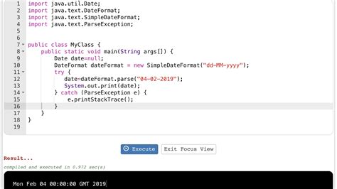 java text parseexception unparseable date in java texto exemplo