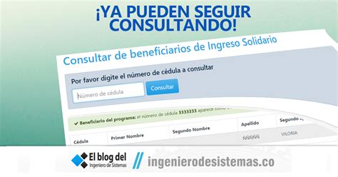 Consultar Cédula en Ingreso Solidario Ver si eres beneficiario