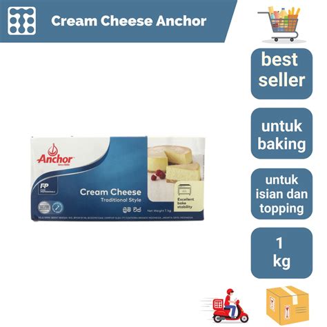 Jual Cream Cheese Anchor Krim Keju Berat 1 Kilogram Shopee Indonesia
