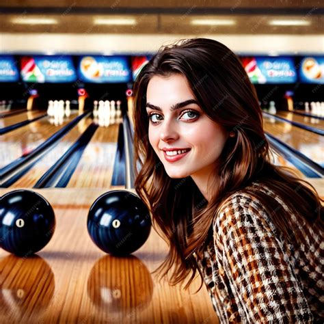 Premium Photo Smiling Athletic Woman Doing Bowling Exercise Sport Activity