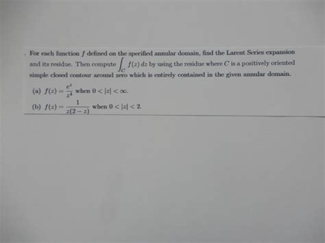 solved for each function f defined on the specified annular