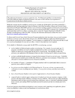 Fillable Online Dss Virginia Eligibility Requirements Virginia