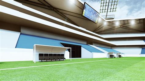 Estadio de fútbol PBR Low poly Modelo 3D 59 unknown max 3ds