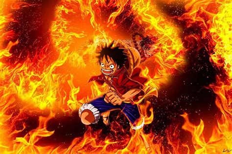 One Piece Luffy Red Hawk