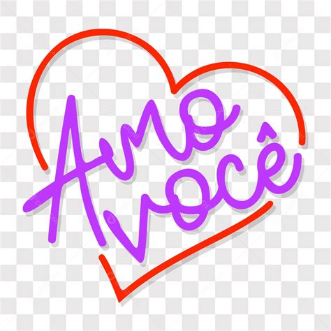Lettering Dia Dos Namorados Amo Você EPS PNG download Designi