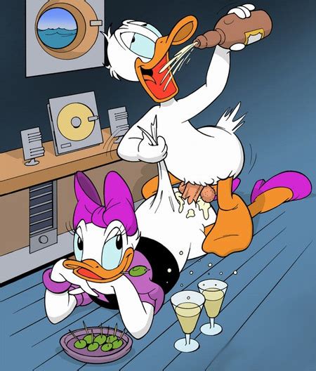 Rule 34 Avian Bird Bottomless Daisy Duck Disney Donald Duck Drunk Duck Fucked Silly Martini