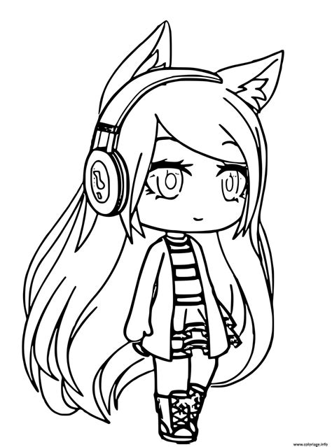 Coloriage Gacha Life Lumine Dessin Gacha Life Imprimer