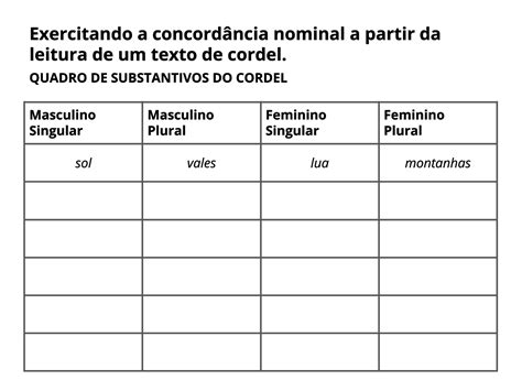 Exercícios De Concordância Nominal Tirinhas 4 Ano
