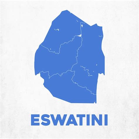 Premium Vector Detailed Eswatini Map