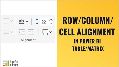 Row Column Cell Alignment In Power BI Table Matrix YouTube