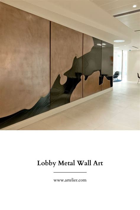 Lobby Metal Wall Art In An Office Building