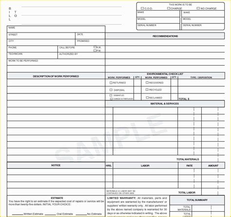 Free Printable Hvac Invoice Template