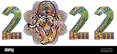Zeichnung Zentangle Katze Zum Ausmalen Der Seite Fotos Und