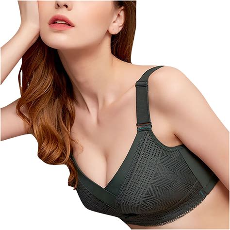 Munlar Womens Bras No Wire Push Up Plus Size Mesh Stretchy Removable