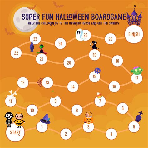 Halloween Printable Board Game Template Twinkl Board Games