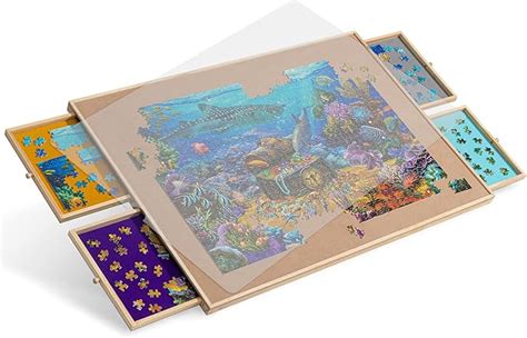 Becko US Puzzle Board With Adjustable Bracket 4 Puzzle Drawers Square