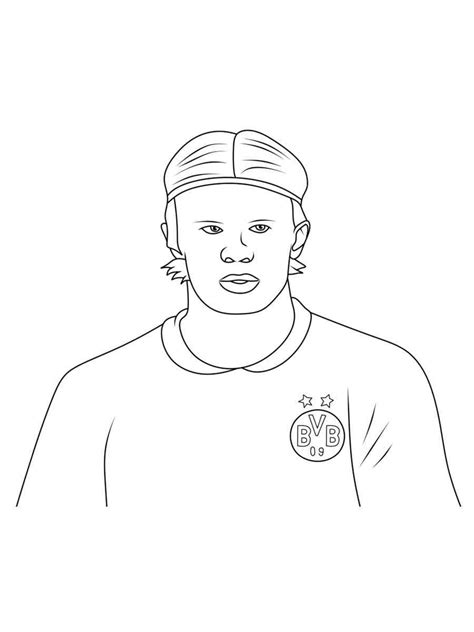 Erling Haaland Coloring Pages Coloring Nation