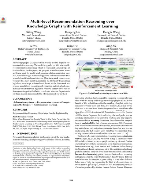 pdf multi level recommendation reasoning over knowledge graphs with reinforcement learning