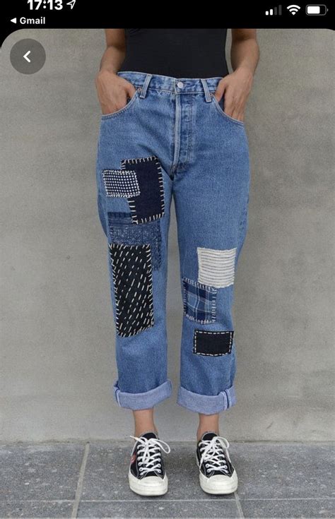 Patchwork Jeans Diy Patched Jeans Diy Denim Jeans Diy Diy Ripped