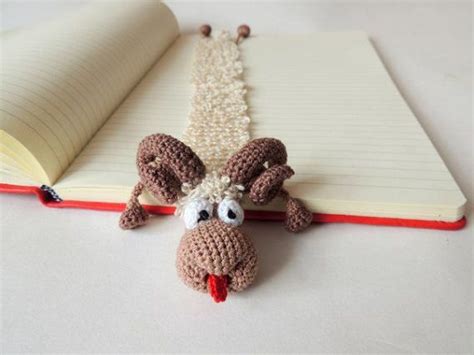 Gehäkelte Lesezeichen Widder Lustiges Geschenk gestrickte Lesezeichen